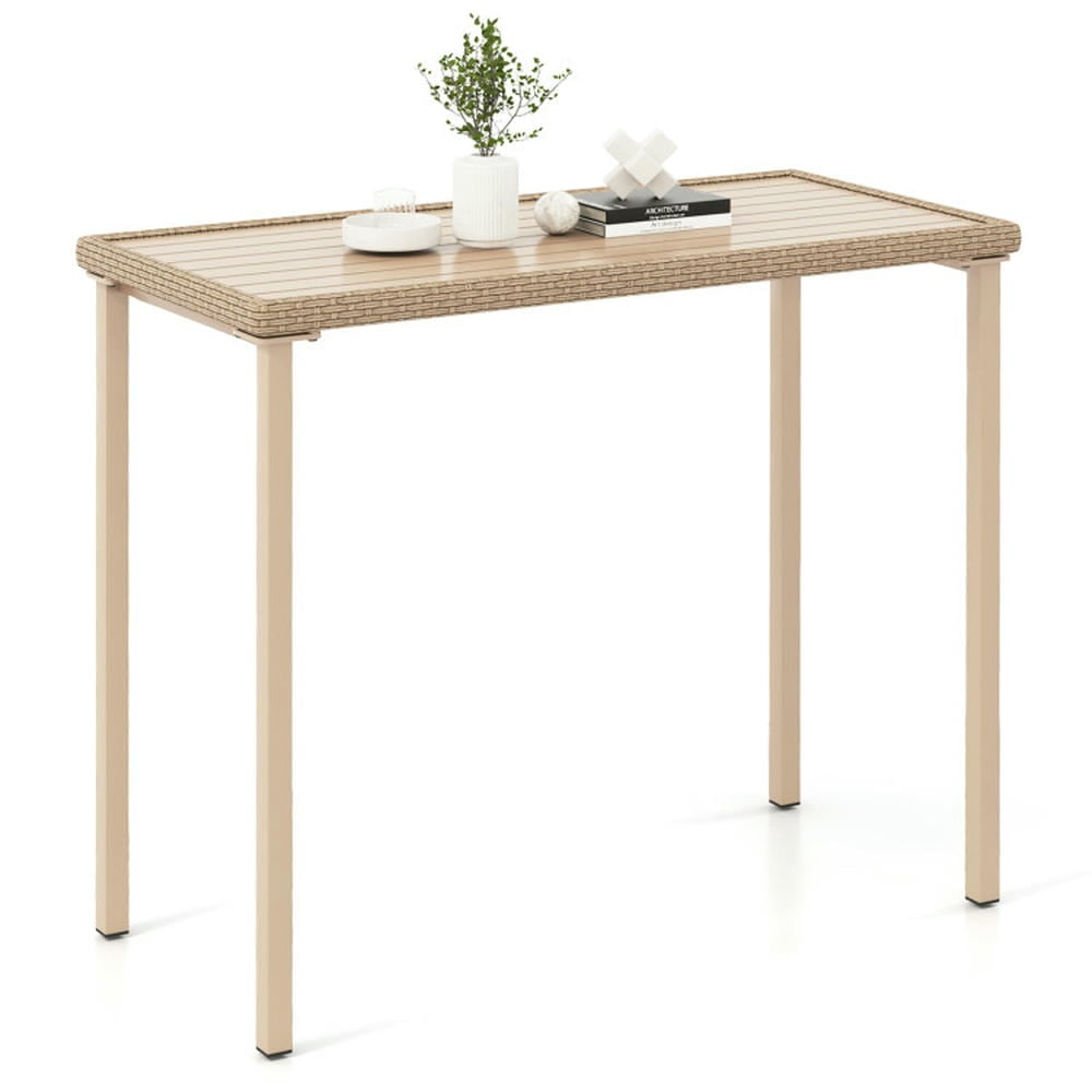 GVN Backyard Coffee Tables,Outdoor Patio Bar Table Heavy Duty Rectangle ...