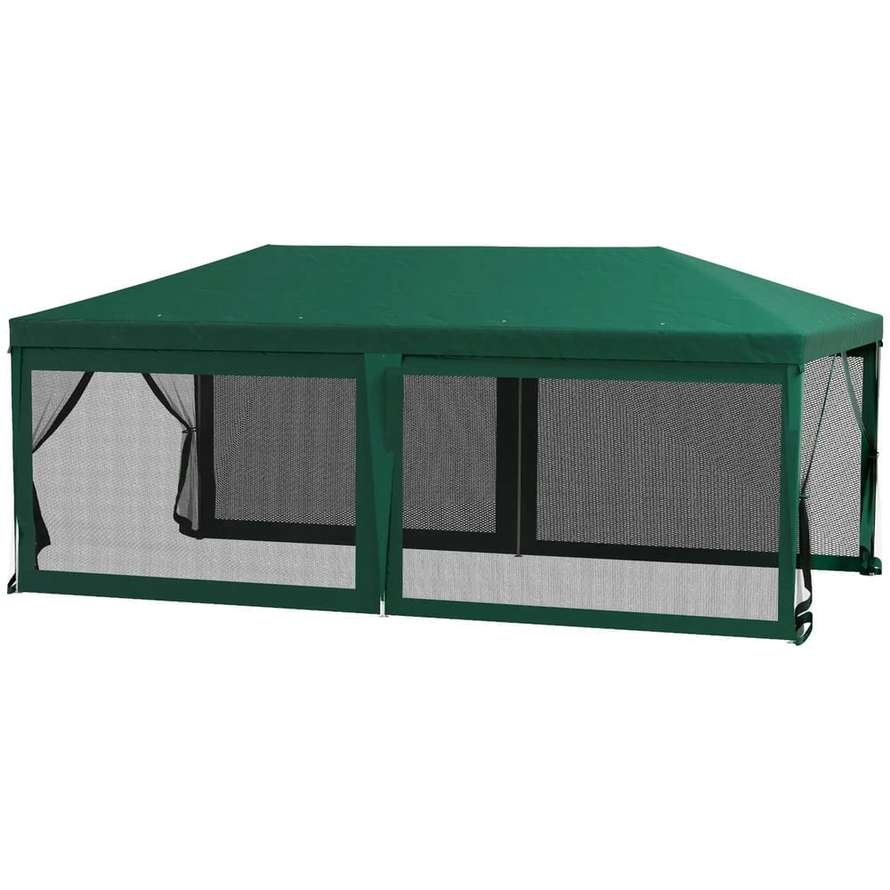 GVN Backyard Garden Canopy, Camping Canopy Screen Tent,10' x 20' Party ...