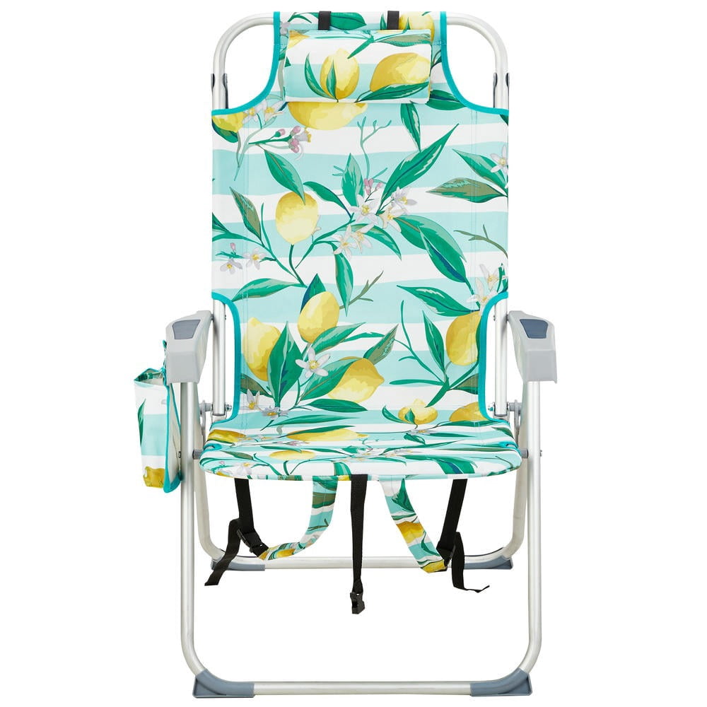 GVN Beach Chair, Folding Reclining Camping Chairs,63*70*99cm Heightened ...