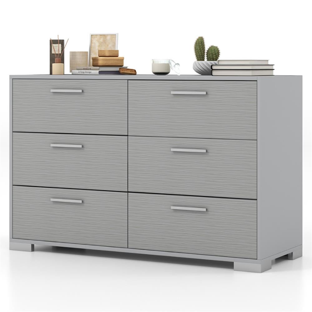 GVN Bedroom Dresser, Chest of Drawers,6 Drawer Storage Cabinet with ...