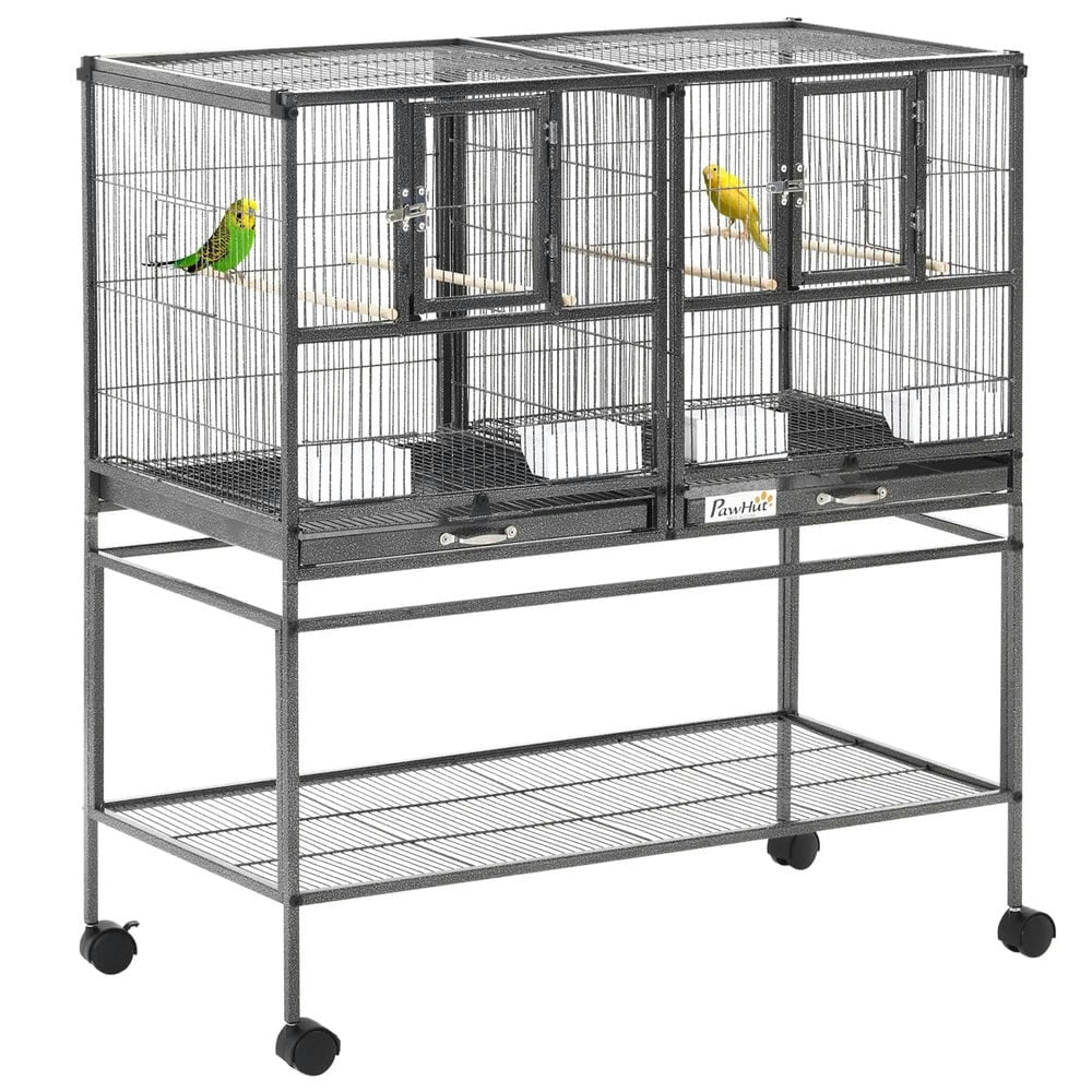 GVN Bird Cage, Small Bird Habitat,Bird Cage with Rolling Stand ...
