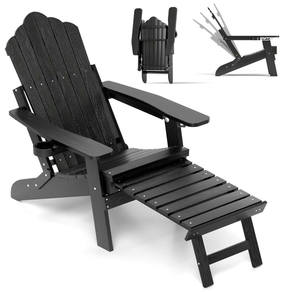 GVN Chaise Lounge Outdoor, Lounge Chair Outdoor,All-Weather HIPS Patio ...