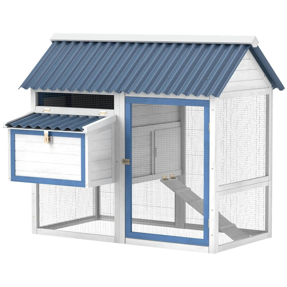 GVN Chicken Coop, Pet Hutch, Hen House,55.5" Wooden Chicken Coop with ...