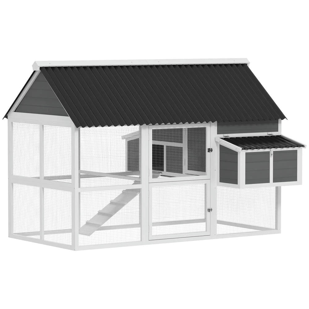 GVN Chicken Coop, Pet Hutch, Hen House,Chicken Coop with Run, 2 Nesting ...