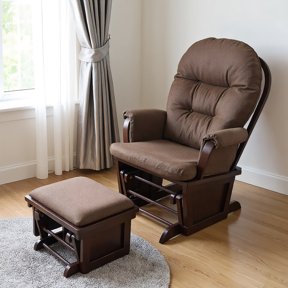 Dinosisco Swivel Glider Rocking Chair, Wingback Upholstered Rocker ...