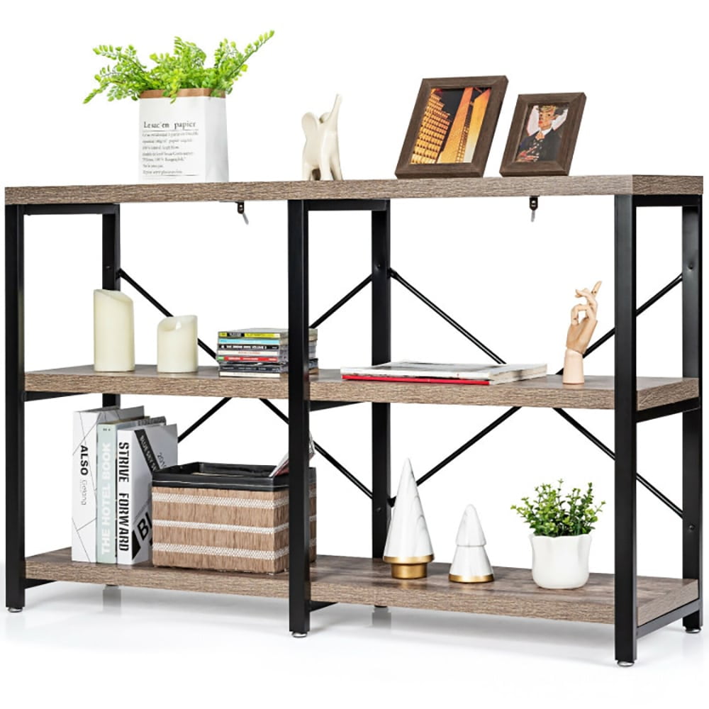 GVN Console Table, Entryway Table,3 Tier 47 Inch Console Metal Frame ...
