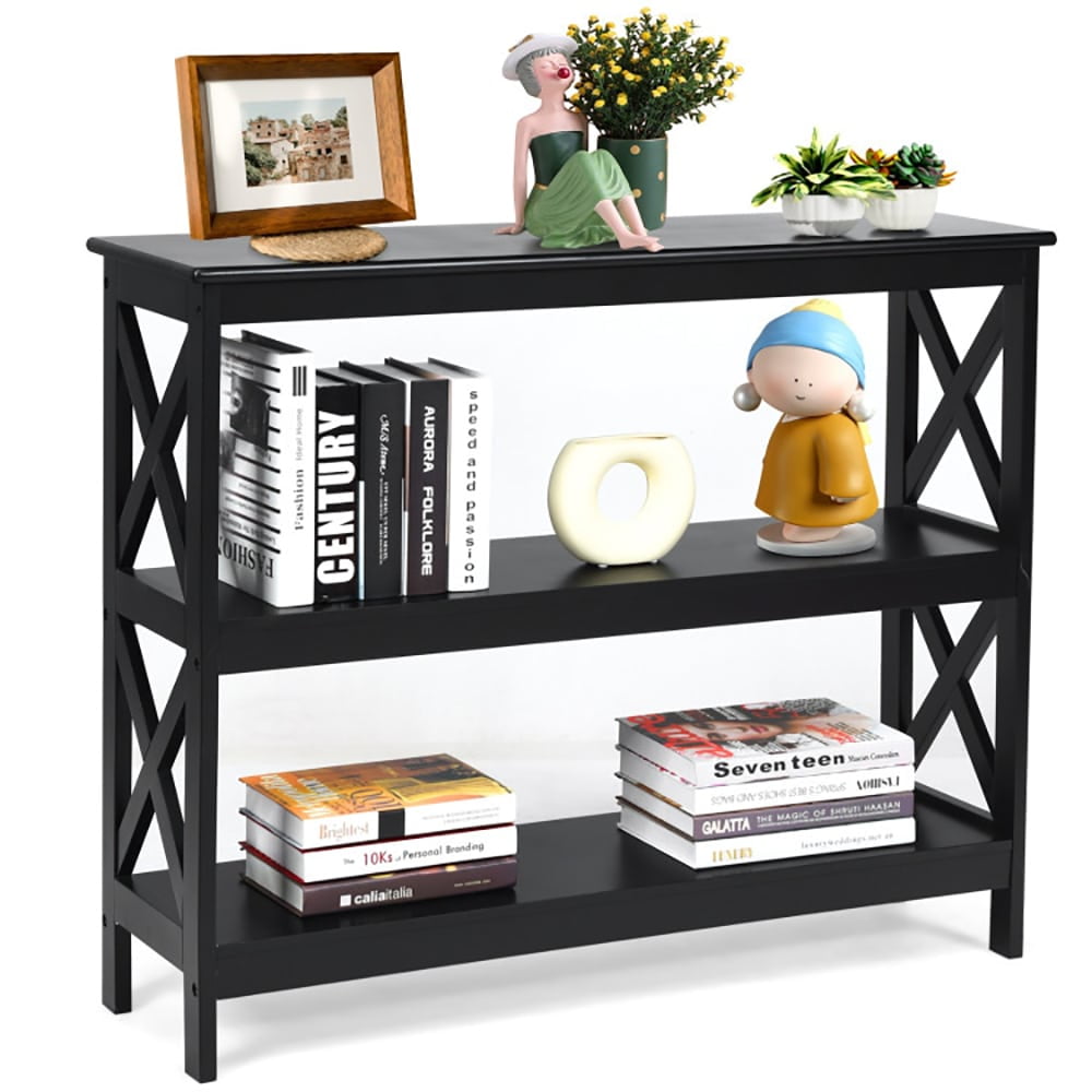 GVN Console Table, Entryway Table,3-Tier Console X-Design Sofa Side ...
