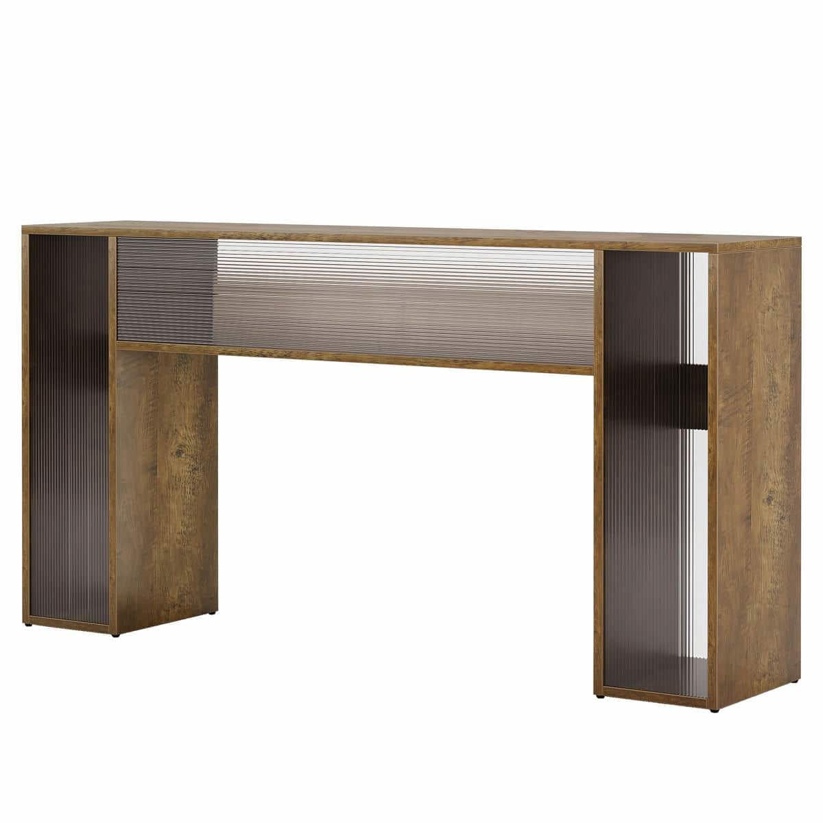 GVN Console Table, Entryway Table, Modern LED - Lit Console Table, Wood ...