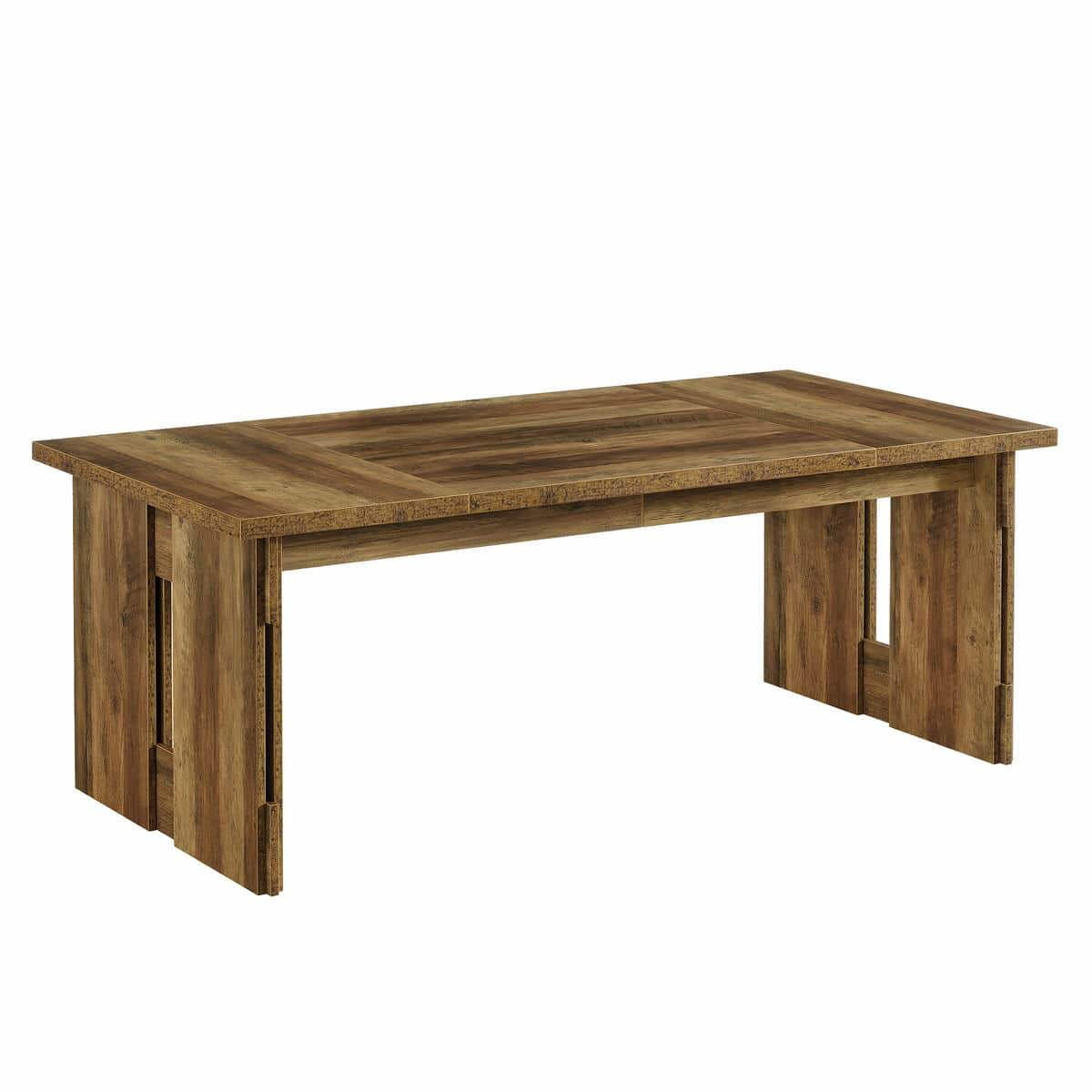 GVN Dining Room Table,Dining Table,Rustic Wood Dining Table, Expandable ...