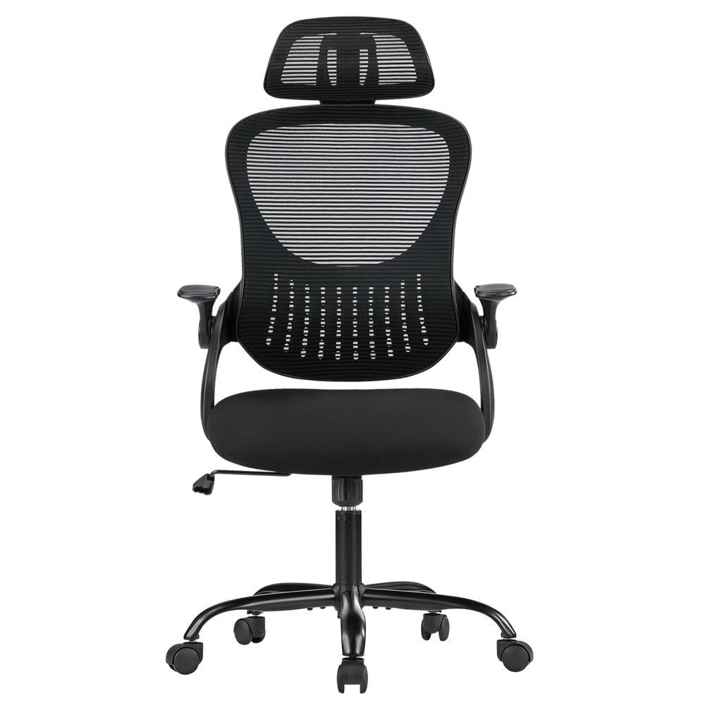 GVN Ergonomic Computer Chair with Headrest and Flip-up Armrests and ...