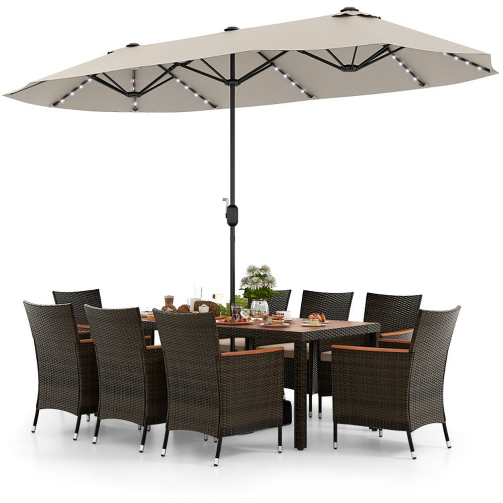 GVN Garden Dining Sets,Patio Table Sets,11 Pieces Patio Dining Set with ...