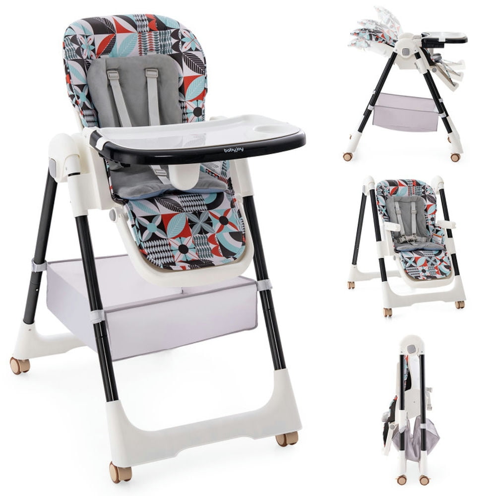 GVN High Chairs,Baby High Chair Folding Feeding Chair with Multiple ...