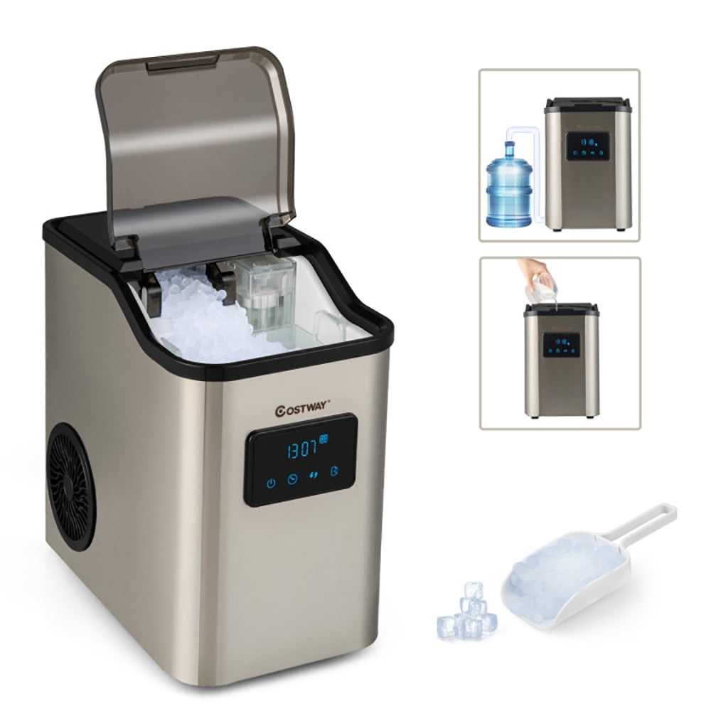 GVN Ice Makers, Kitchen Ice Machine, Countertop Nugget Ice Maker with 2 ...