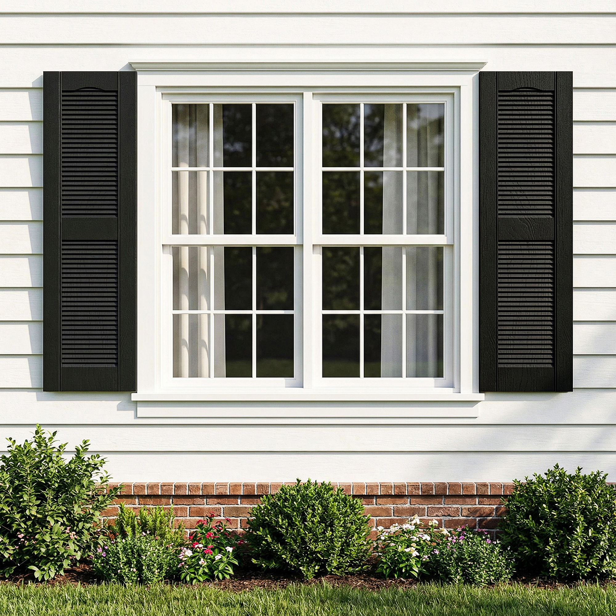 GVN Louver Shutters with Premium Board and Batten, Window Panel ...
