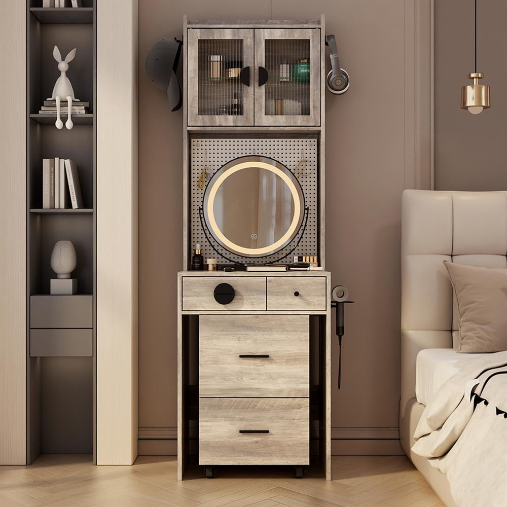 GVN Makeup Vanity Desk,Make Up Vanitys Desks Set,Small Vanity Desk with ...