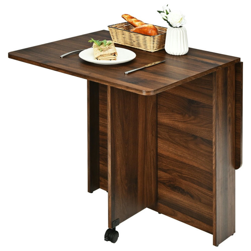 GVN Multifunction Folding Corner Dining Table, Counter Height Table ...