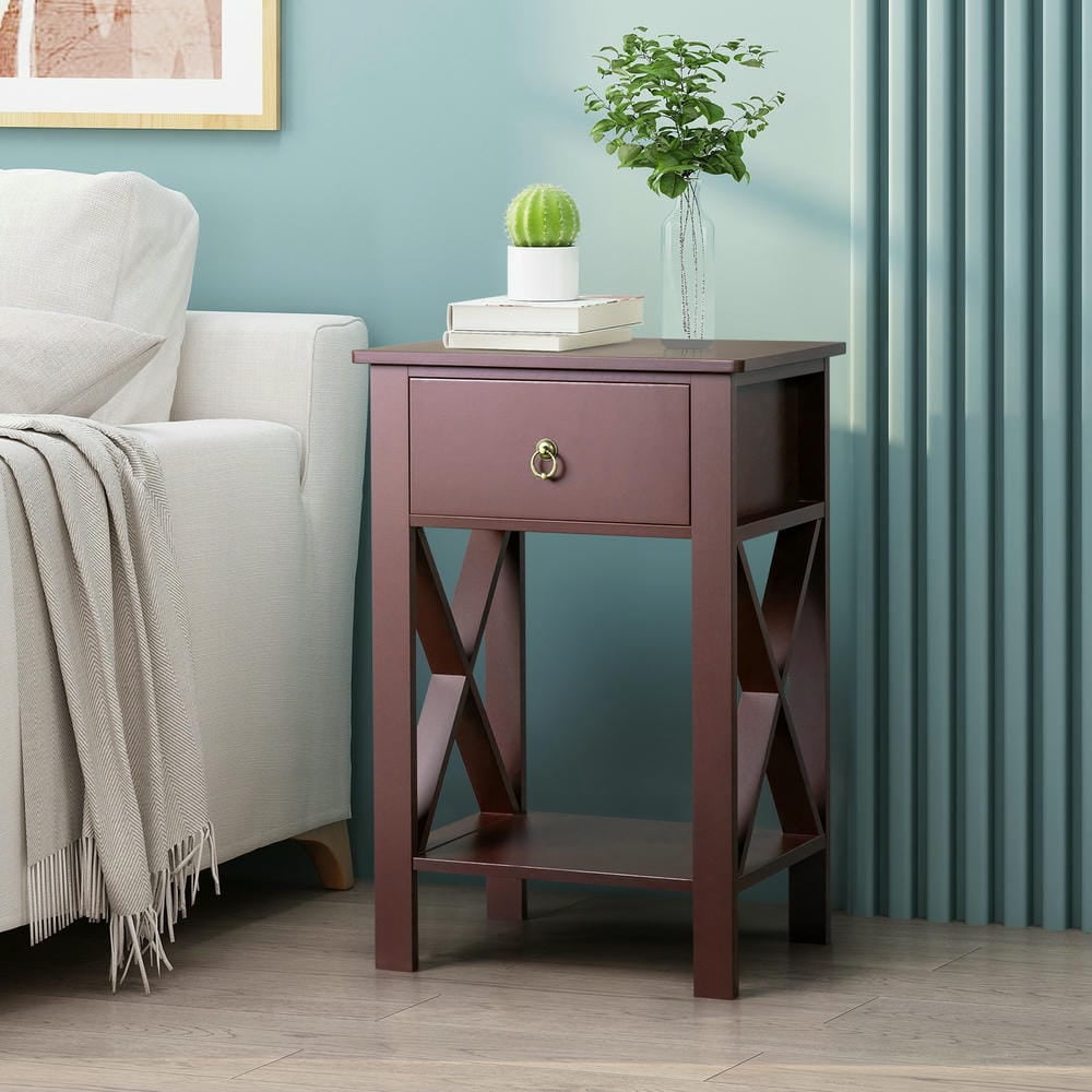 GVN Nightstand, Bedside Table,Side Intersection Style Bedside Table ...