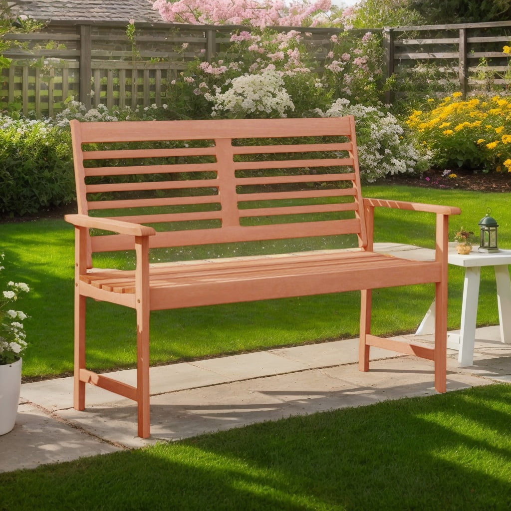 GVN Outdoor Bench, Outdoor Garden Bench,Patio Solid Wood Loveseat ...