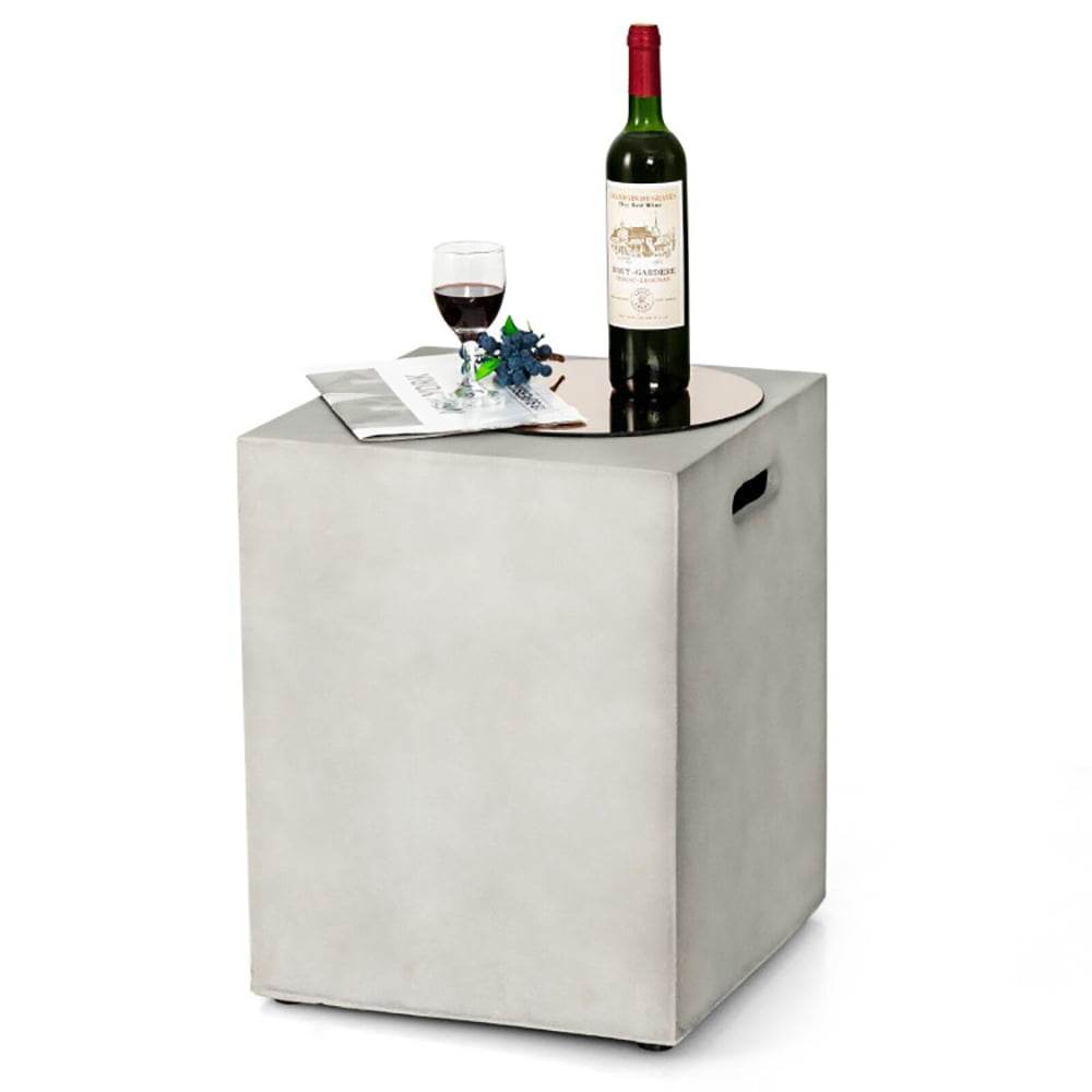 GVN Outdoor Fire Pit Tables, Propane Tank Cover Hideaway Table for ...