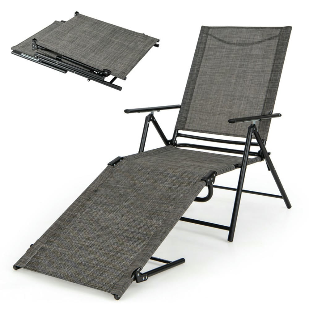 GVN Outdoor Kitchen Chair, Dinner Chairs,Patio Folding Chaise Lounge ...