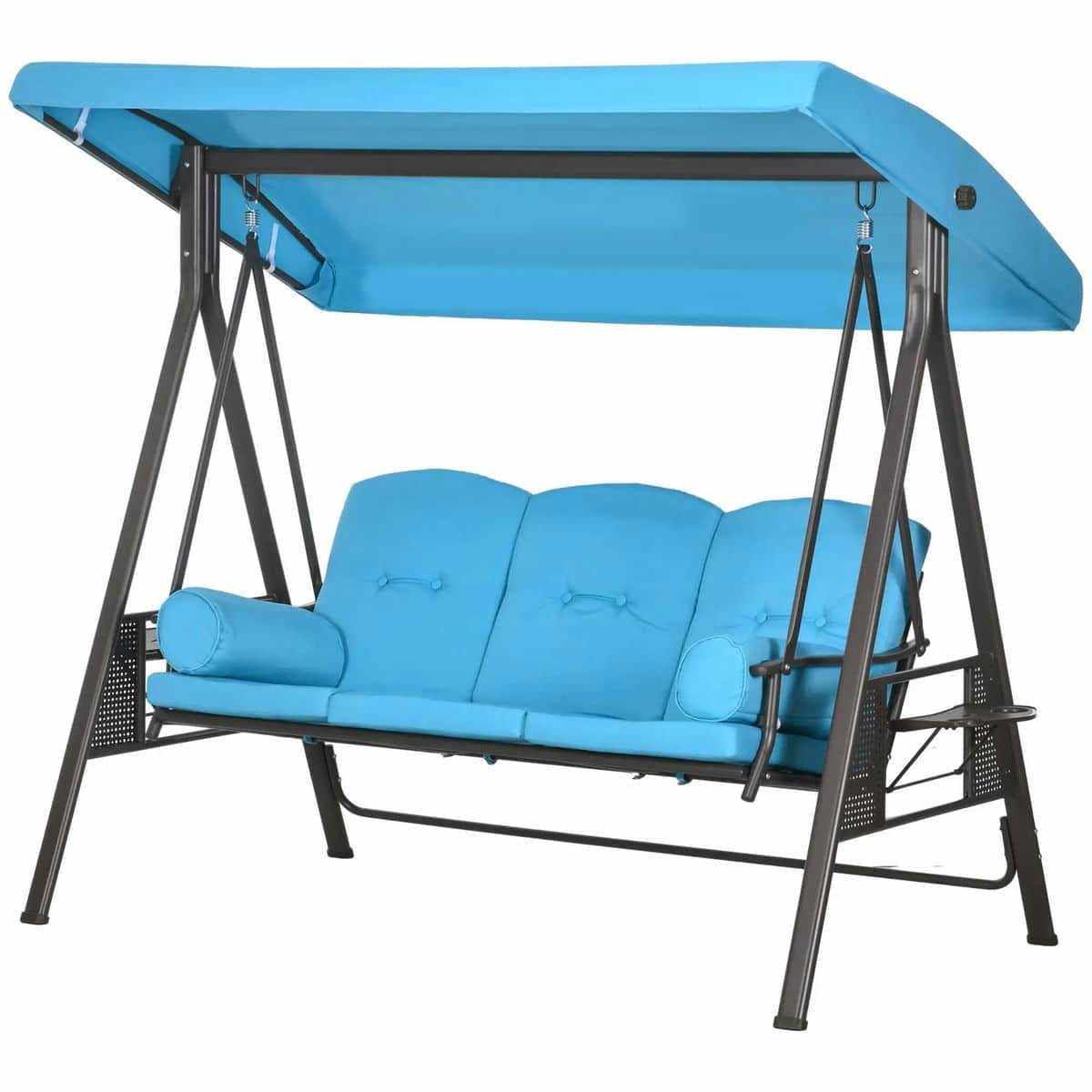 GVN Outdoor Porch Swings,Hanging Porch Swings,3-Seat Outdoor Porch ...