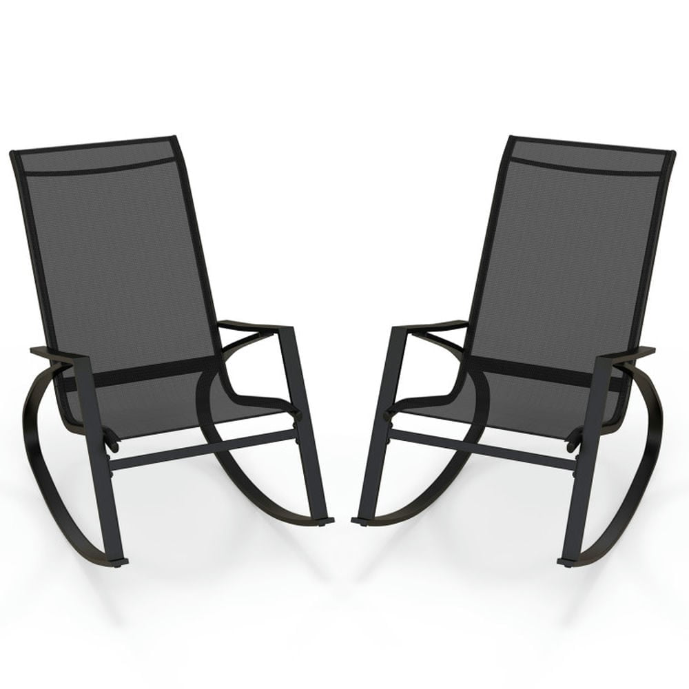 GVN Outdoor Rocking Chair Rocking Chairs & Gliders,2 Pieces Patio ...