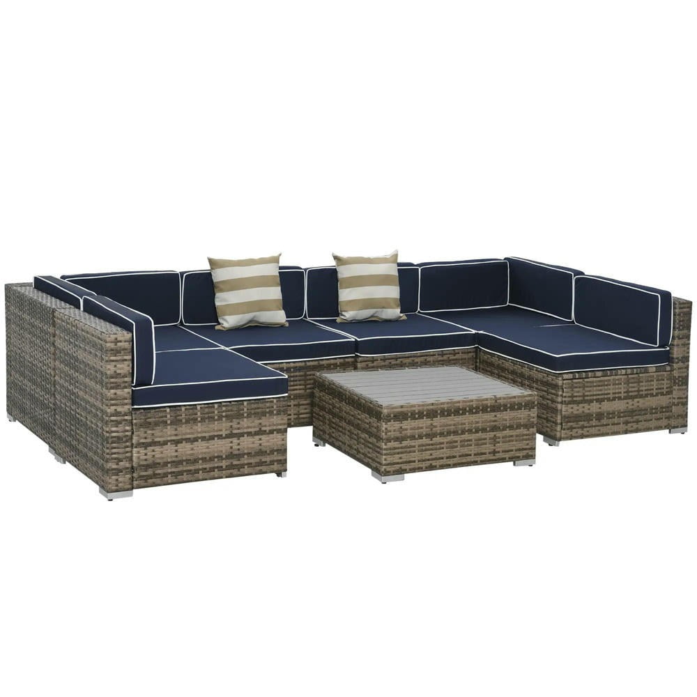 GVN Outdoor Seating Sets,Garden Conversation Sets,7-Piece Outdoor ...