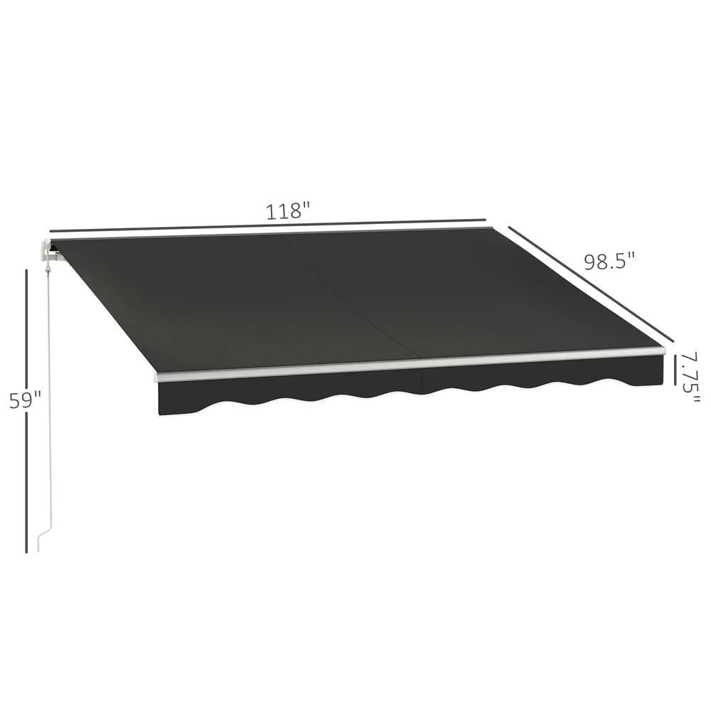 GVN Patio Awning, Outdoor Sun Shade Shelter Cover Awnings,10' x 8 ...