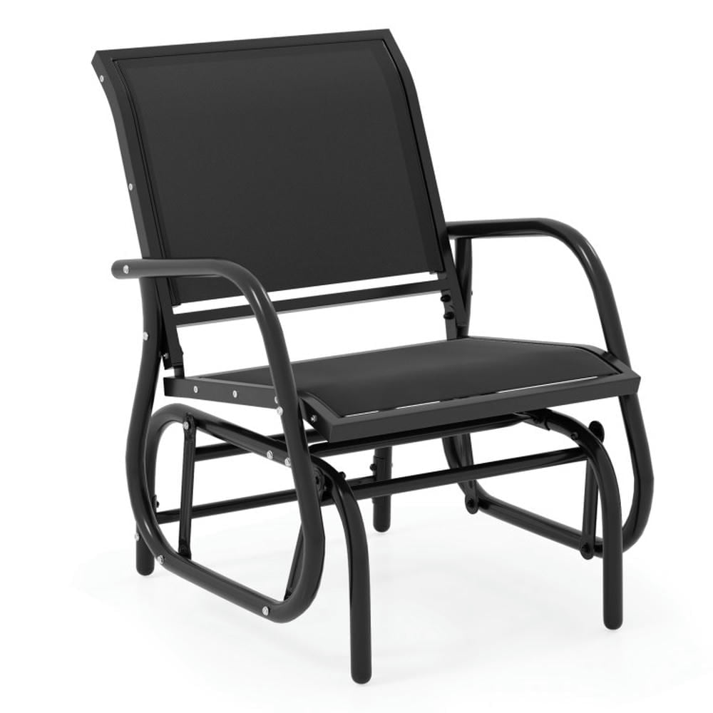GVN Patio Rocking Lounge Chair, Patio Glider Chair,Outdoor Single Swing ...