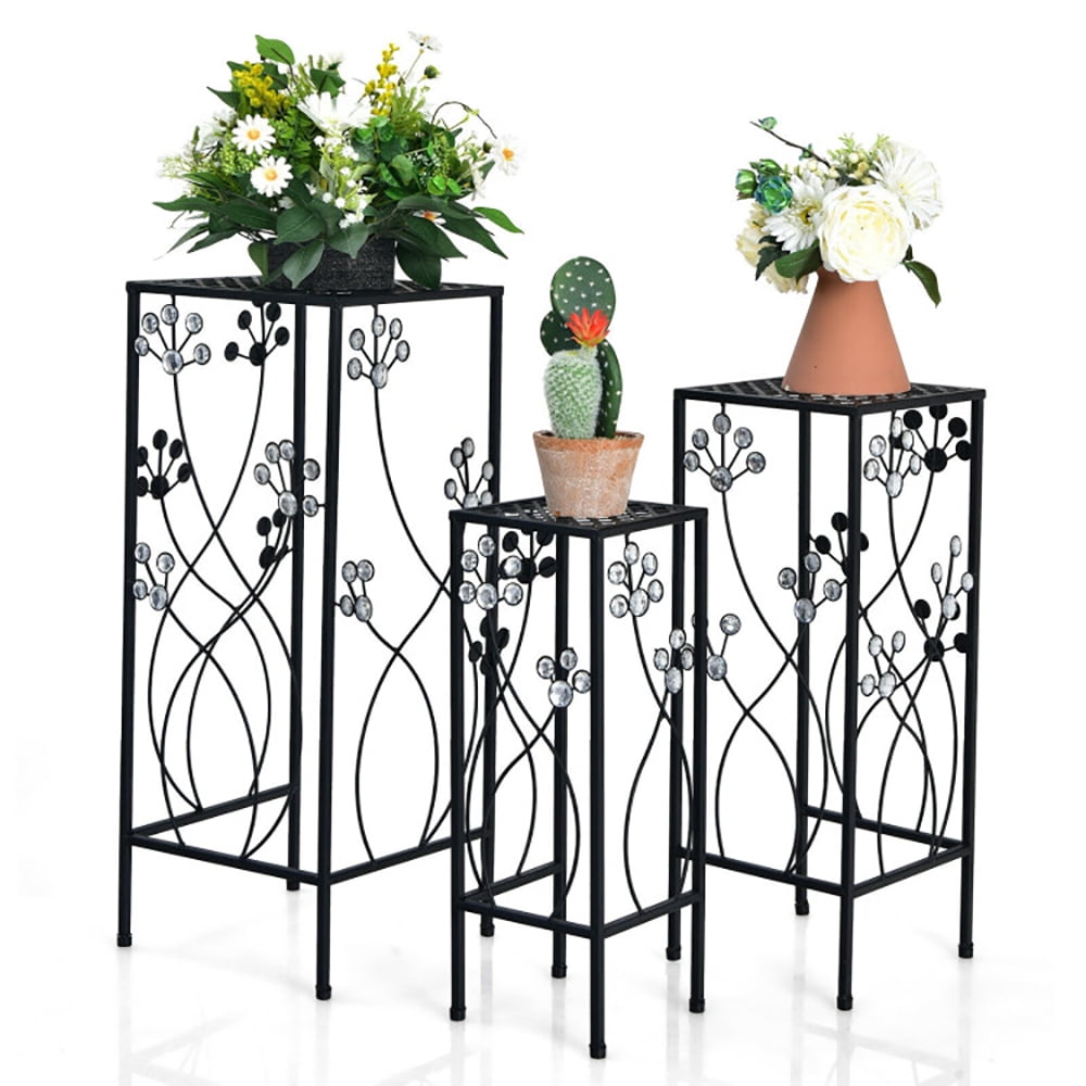 GVN Plant Rack, Plant Stand Plant Shelf,3 Pieces Flower Pots Display ...