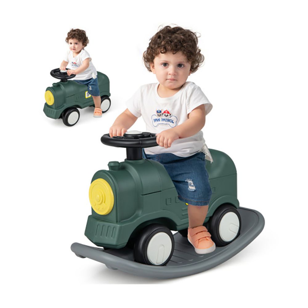 GVN Push & Pedal Ride On Toys,3-in-1 Rocking Horse and Scooter with ...