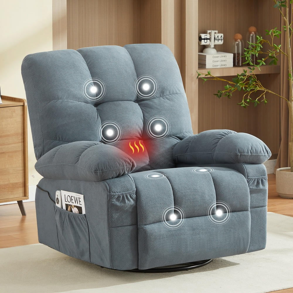 GVN Reclining Sofa Chair with Vibration Massage and Lumbar Heating ...