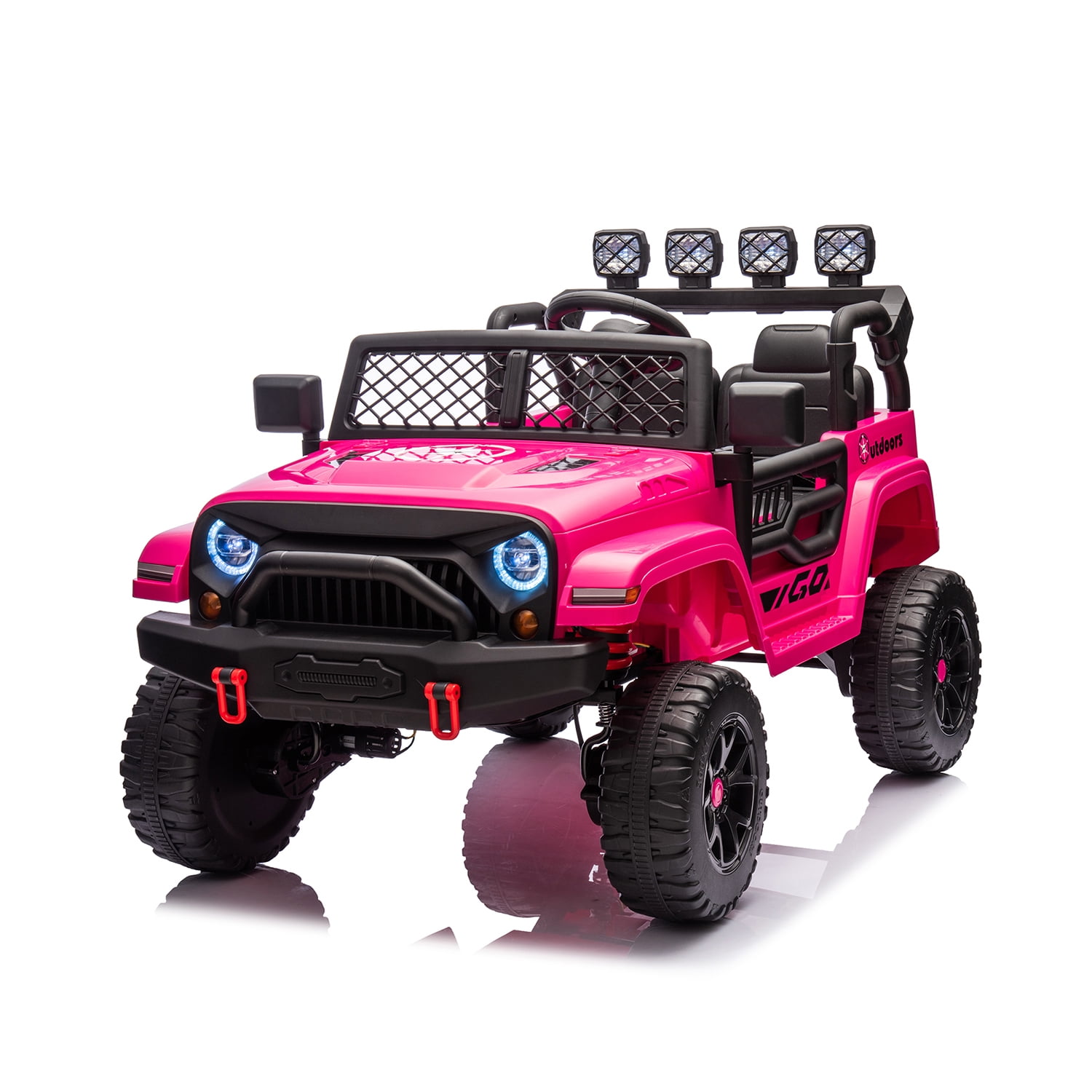 GVN Pink,24V 2 Seater 4WD motors, with 2.4G Remote Control,Metal ...
