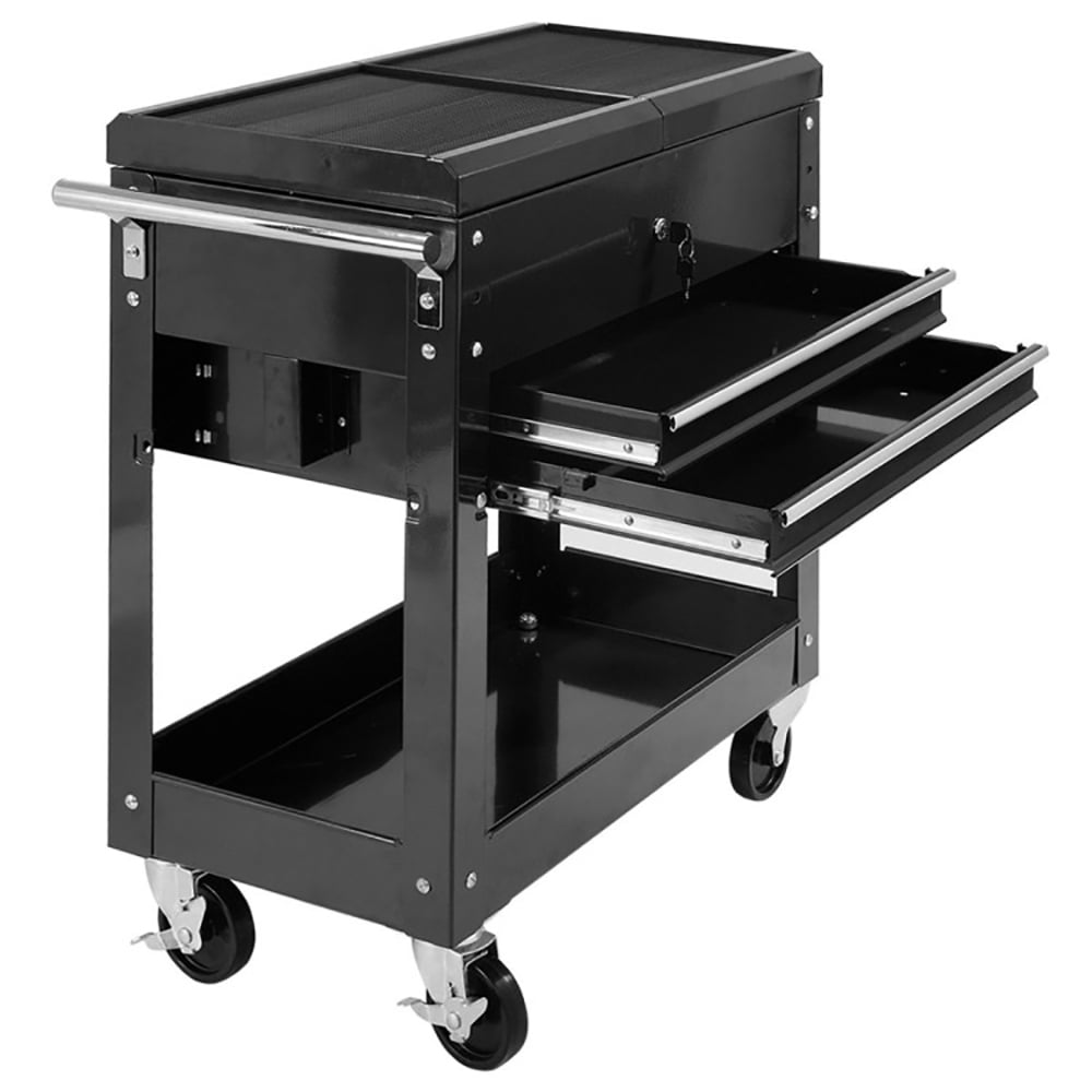 GVN Rolling Mechanics Tool Cart Slide Top Utility Storage Cabinet ...