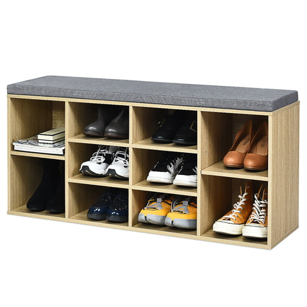 GVN Shoe Rack, Storage Shoe Shelf,10-Cube Organizer Shoe Storage Bench ...