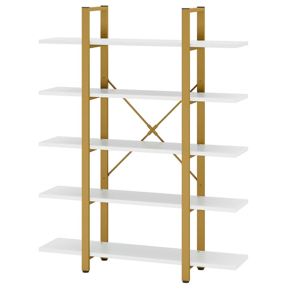GVN Storage Shelves, Bookshelf Stand,5-Tier Bookshelf, Open Etagere ...