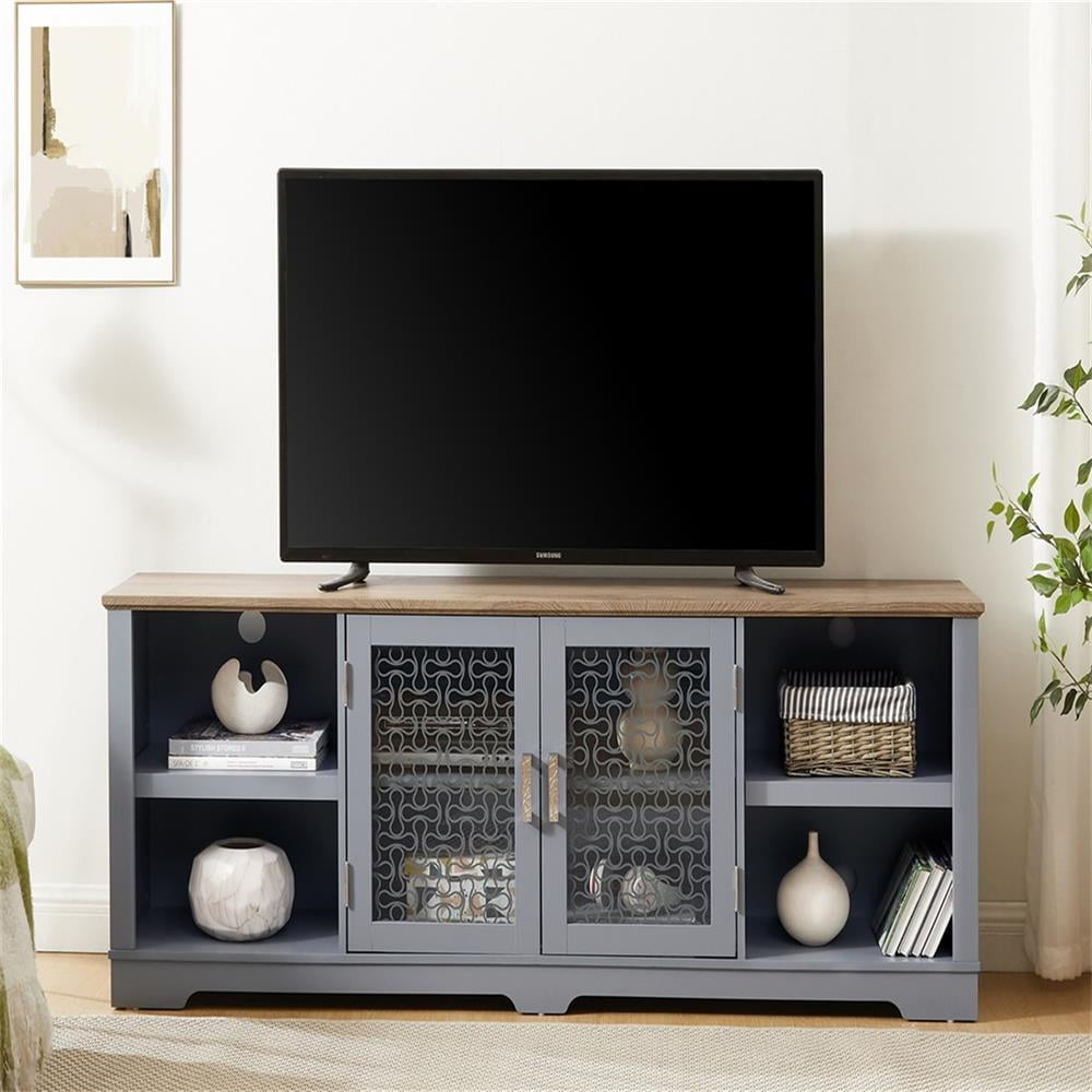 GVN TV Stand, Entertainment Center,Modern Farmhouse TV Media Stand ...