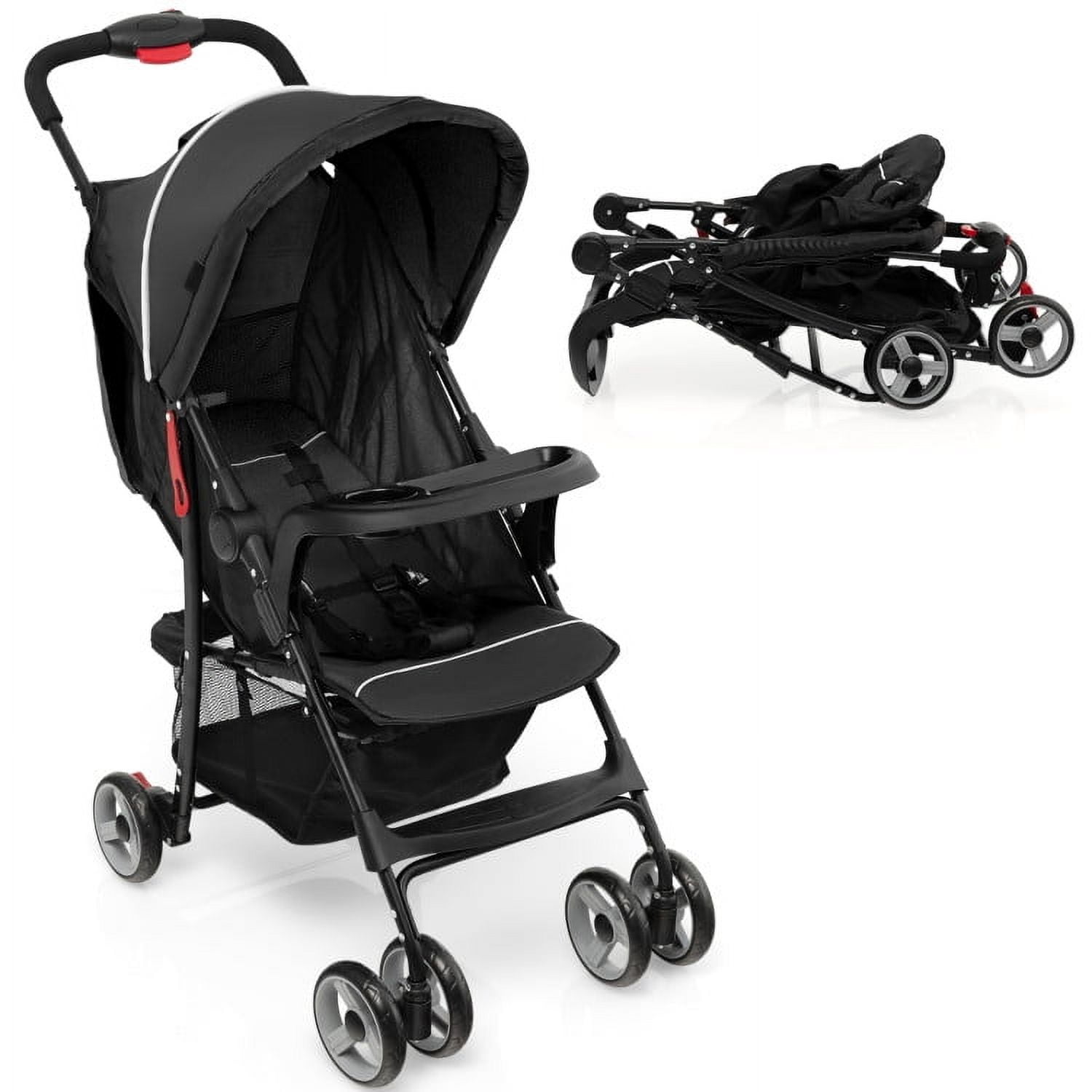 GVN Toddler Travel Stroller for Airplane with Adjustable Backrest and ...