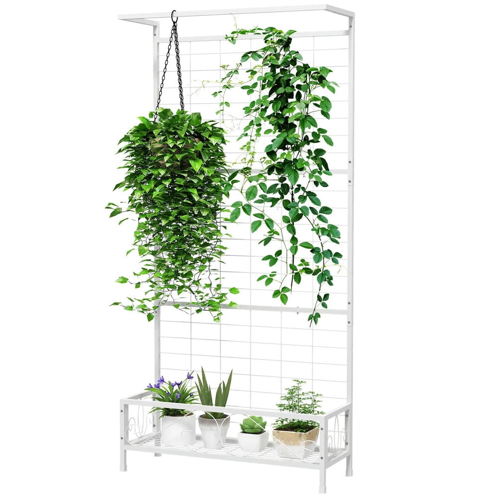 GVN Trellis for Climbing Plants Outdoor, Garden Arch Trellis,Metal Tall ...