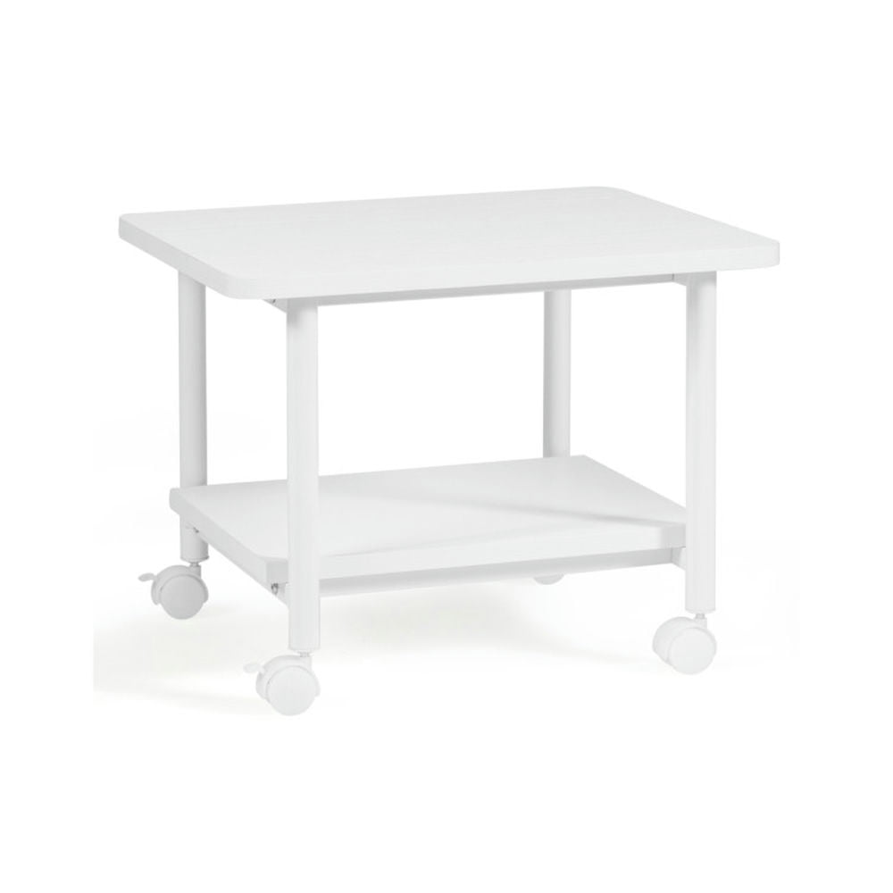 GVN Under Desk Printer Stand with 360° Swivel Casters-White, Office ...