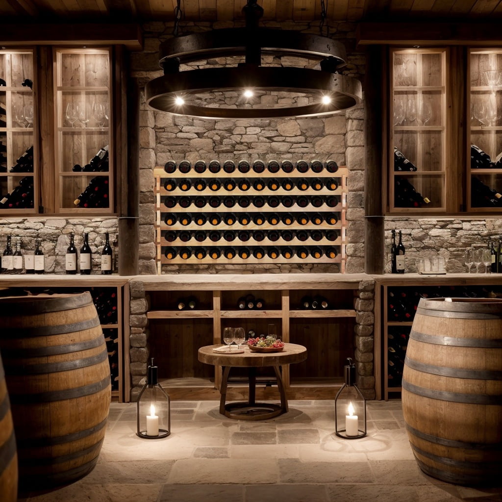 GVN Wine Storage Shelf, Wine Rack,Wooden Bottle Rack Wine Display ...