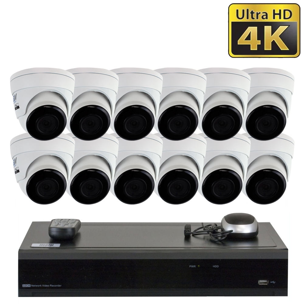 GW 16 Channel H.265 PoE NVR UltraHD 4K (3840x2160) Security Camera ...