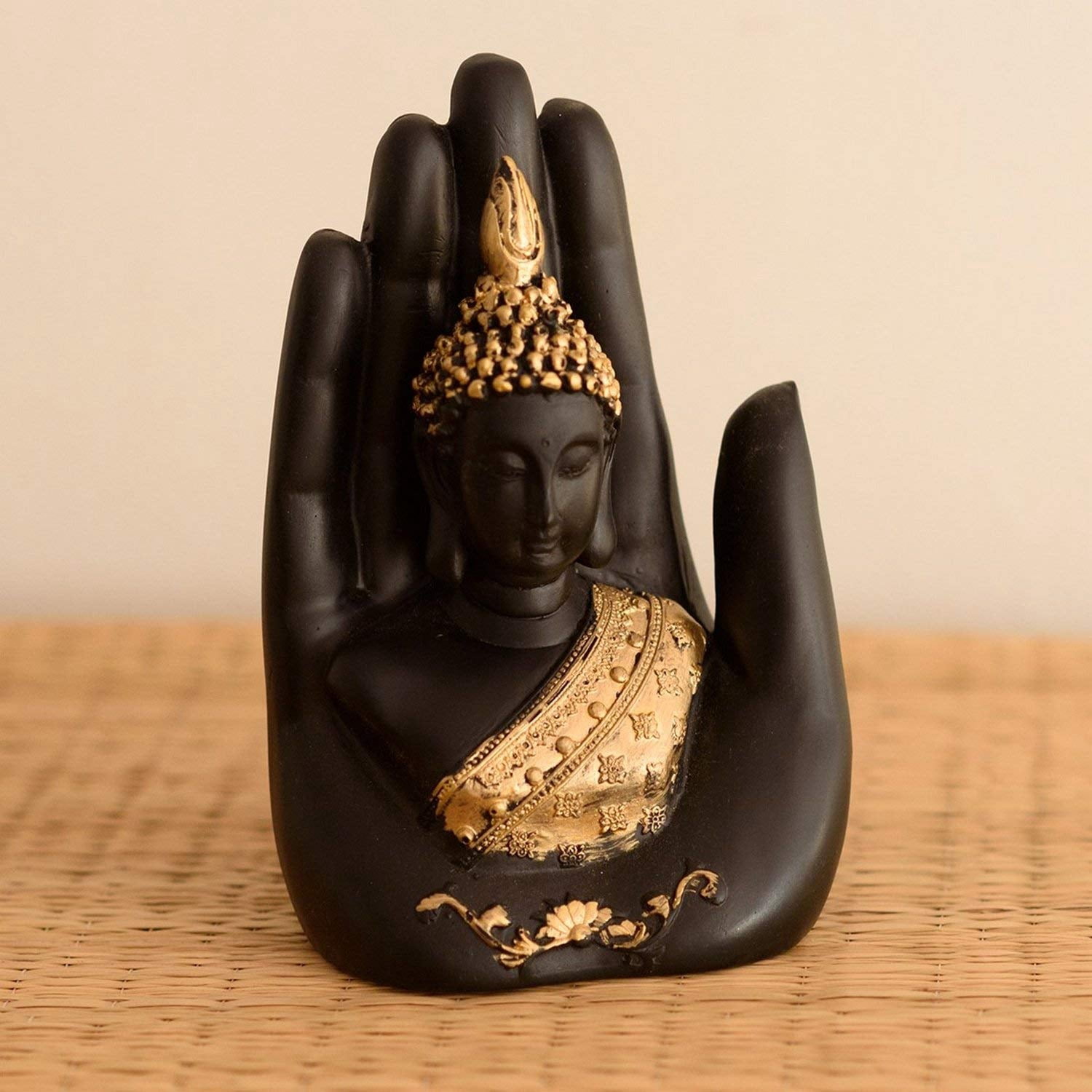 GW Creations Palm Buddha for Home Decor Handcrafted Buddha Idol Buddha ...