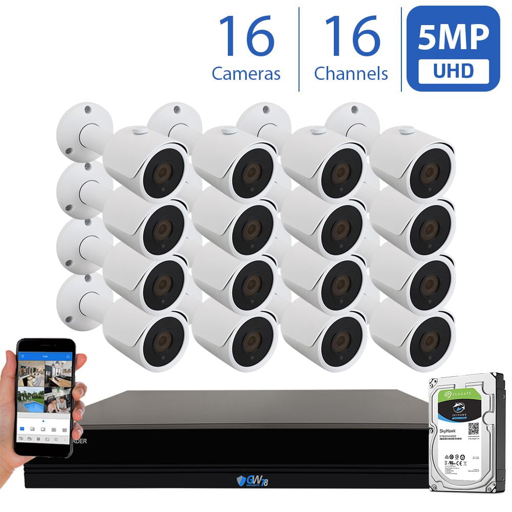 GW Security 16 Channel 5MP (2.5X 1080P) CCTV Surveillance DVR System ...