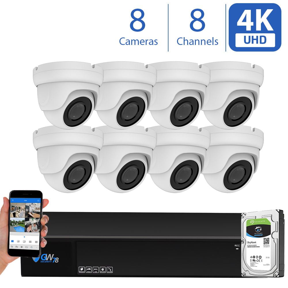 GW Security 8 Channel 8MP (4X 1080P) CCTV DVR Security Camera System ...