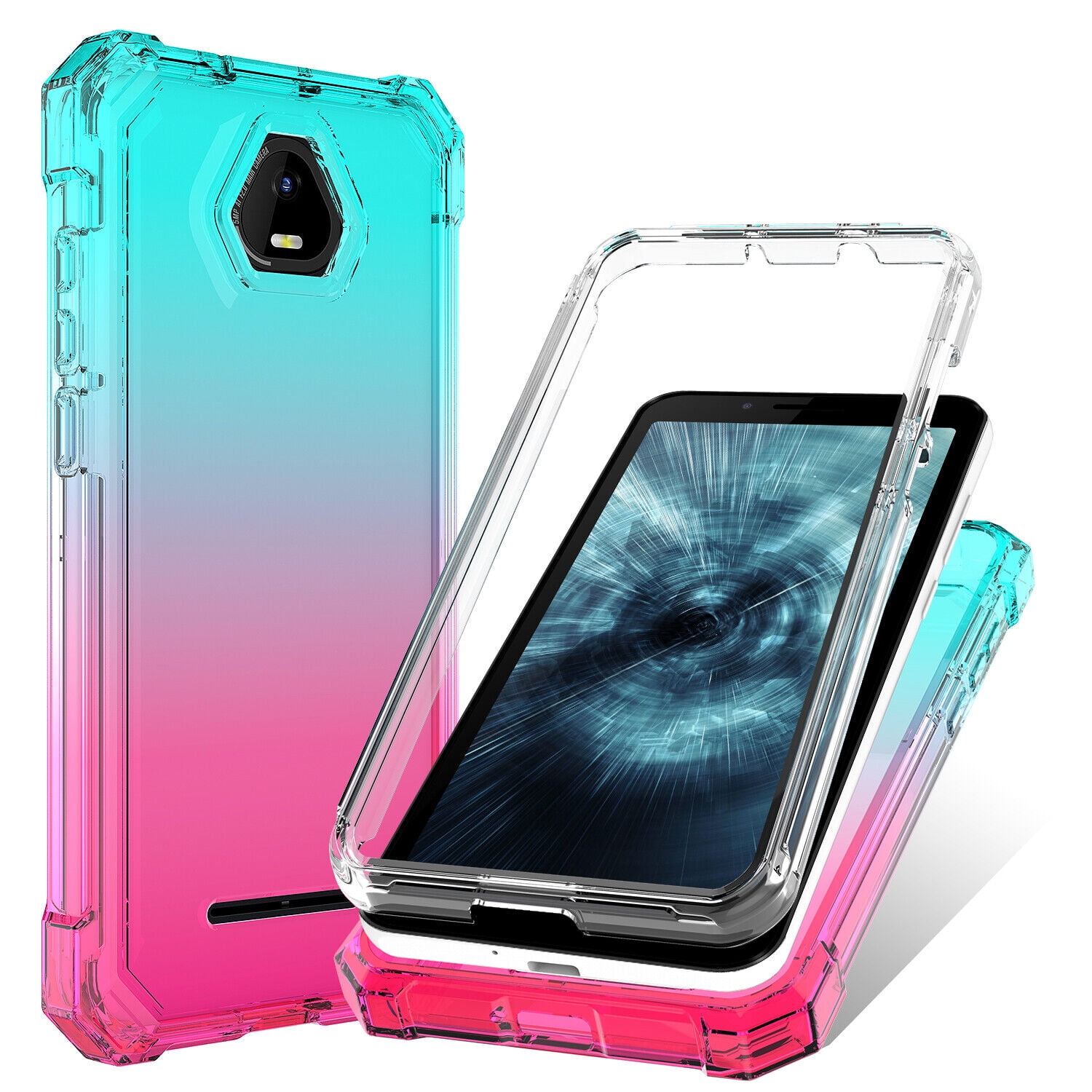 Galaxy Wireless USA Case for Boost Celero 5G Plus 2023, Rugged Full-Body Protection, Tempered ...