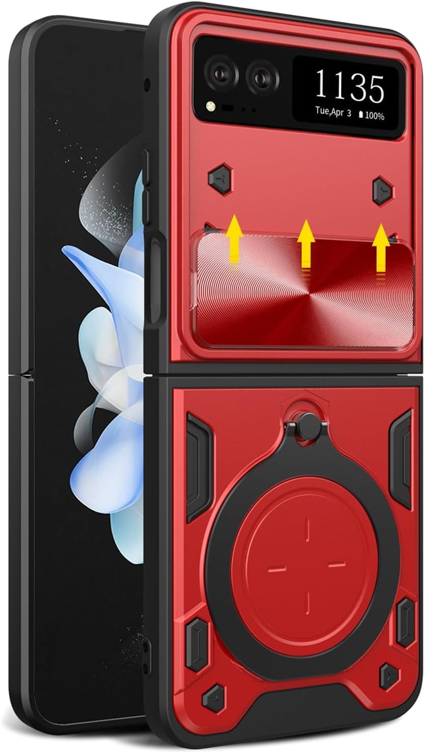 GW USA Compatible with Motorola Razr 2023 Case [360°Ring Magnetic ...