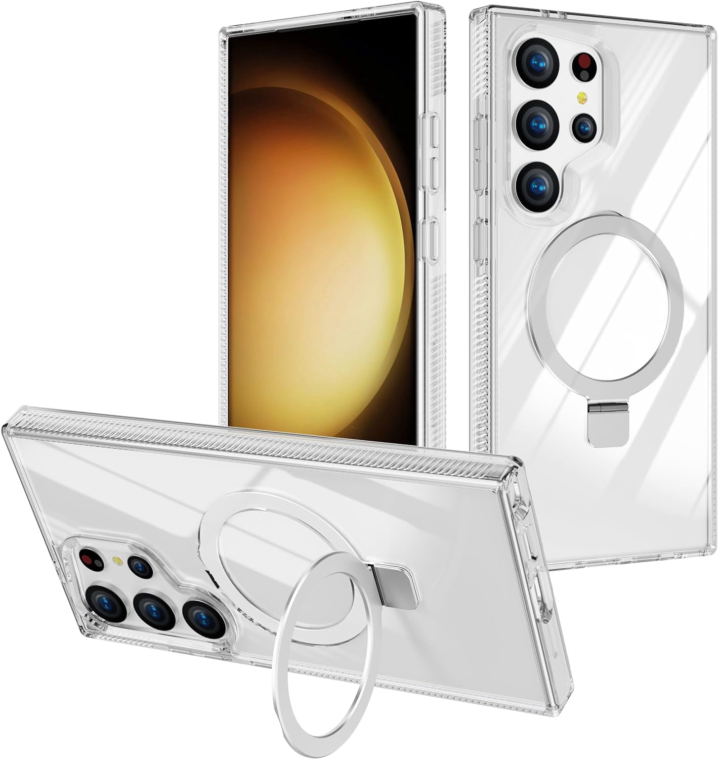 GW USA Magnetic Ring Case with Stand Fit for Samsung Galaxy S24 Ultra ...