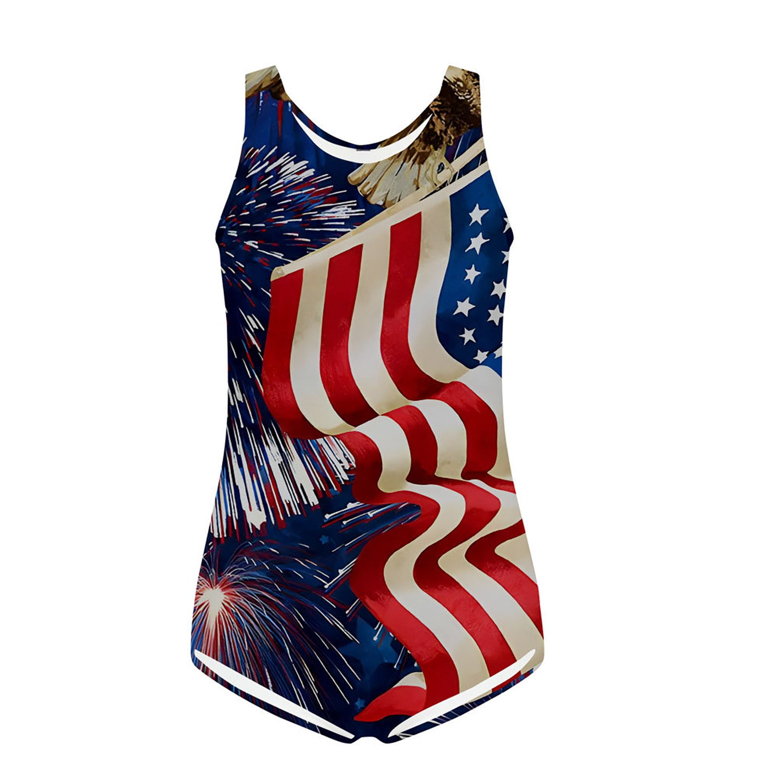 GWAABD Bathing Suit Women One Piece Lady Swimwear American Flag ...