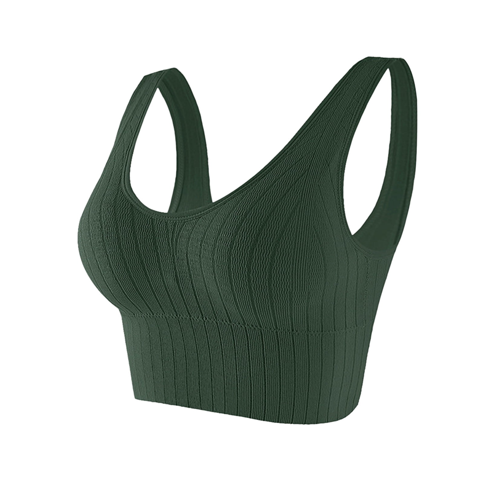 GWAABD Everyday Bras Women Wide Shoulder Bottom Vest Soild Color U ...